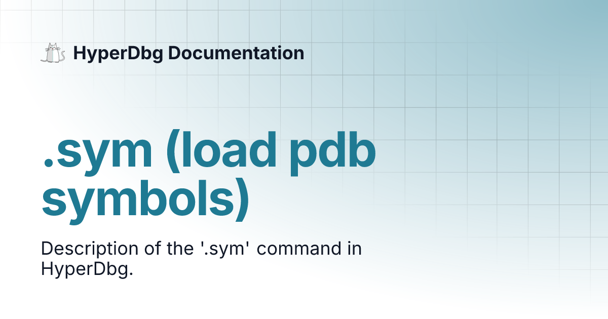 .sym (load pdb symbols) | HyperDbg Documentation