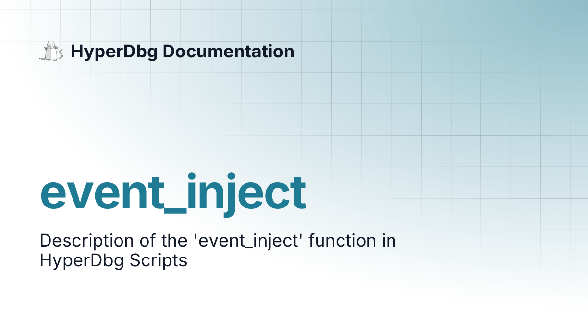 event_inject | HyperDbg Documentation