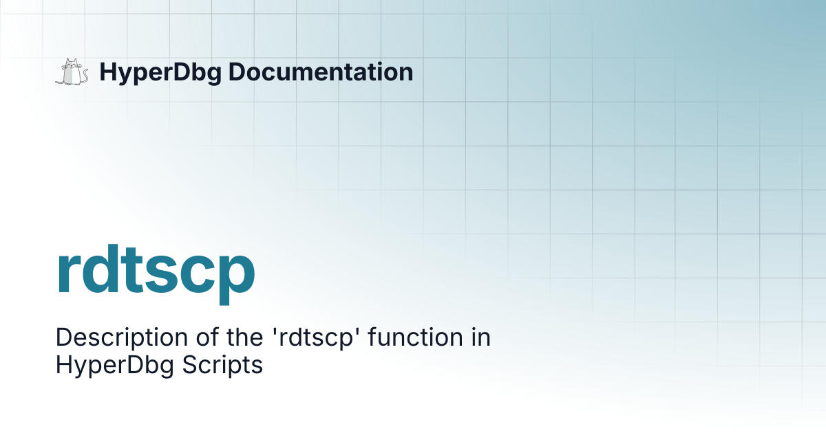 rdtscp | HyperDbg Documentation