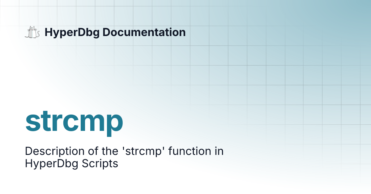 strcmp | HyperDbg Documentation