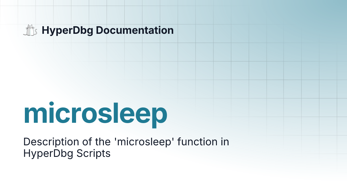 microsleep | HyperDbg Documentation