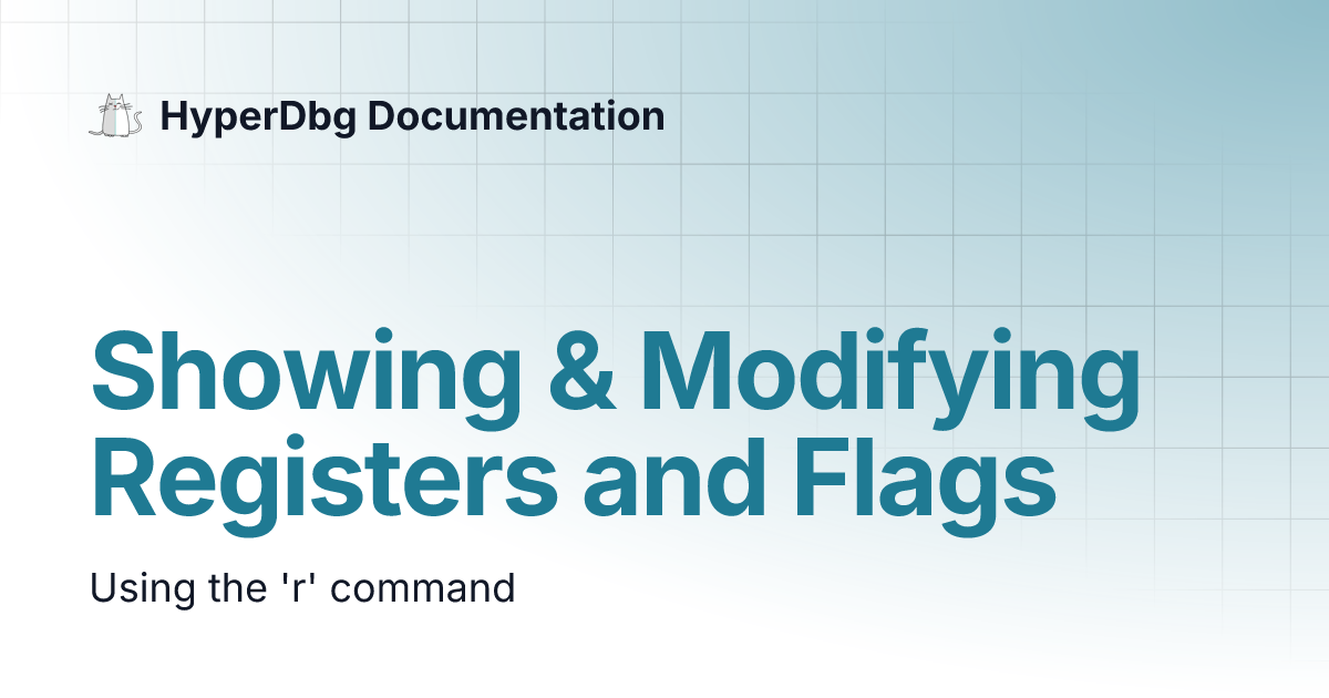 Showing & Modifying Registers and Flags | HyperDbg Documentation
